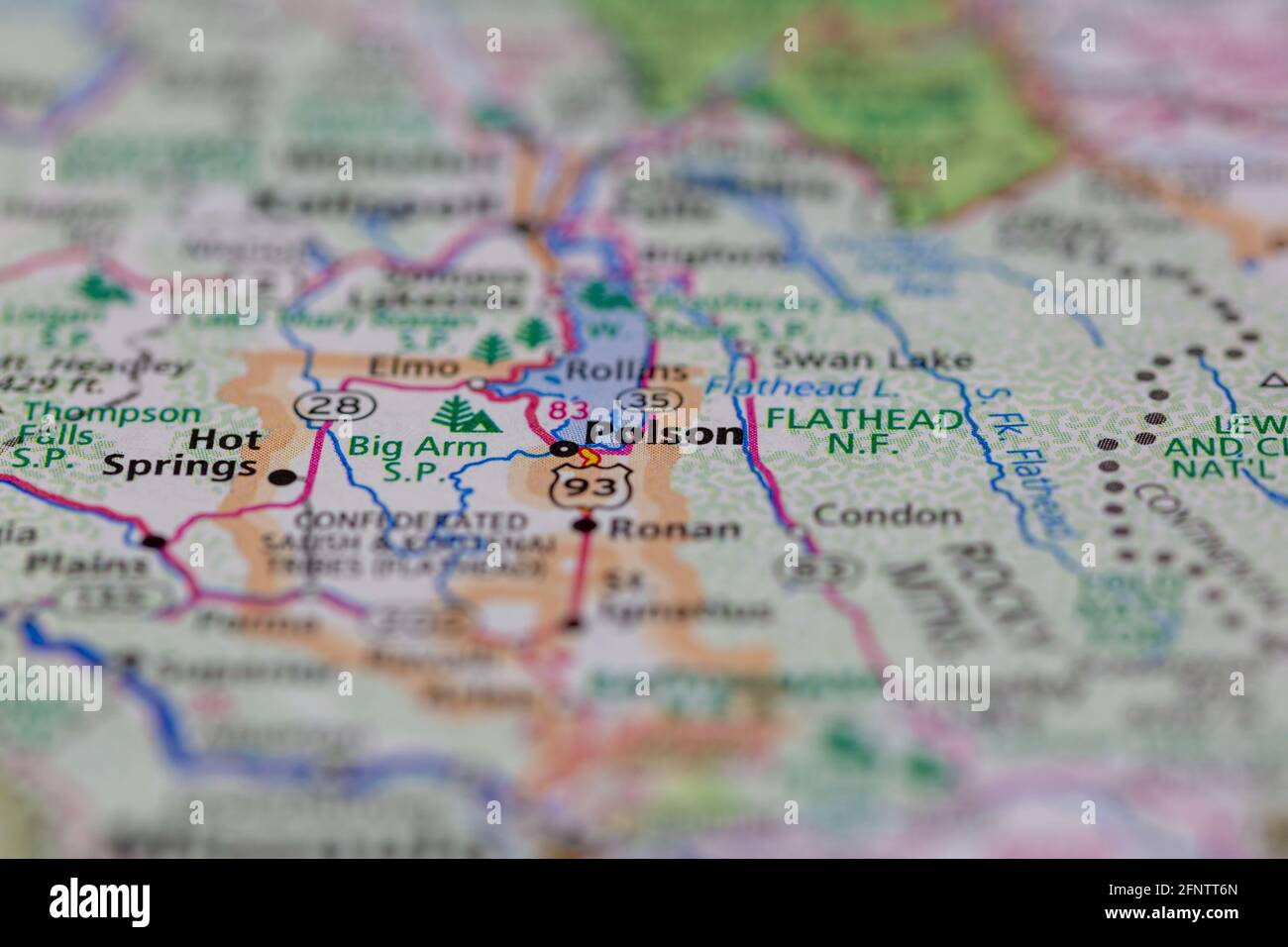 Map of polson hi-res stock photography and images - Alamy