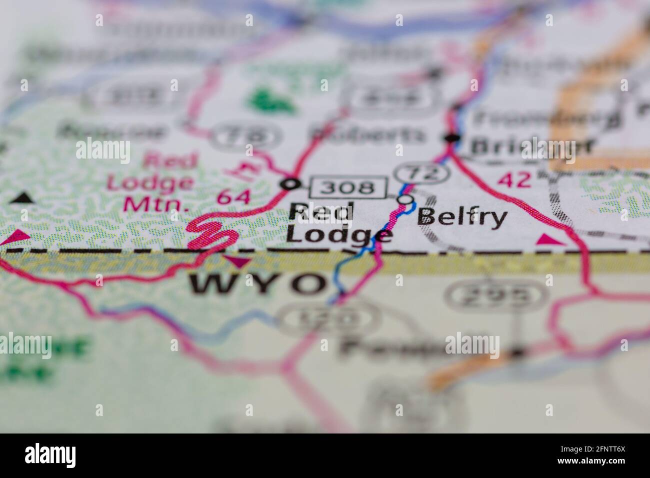 Map of red lodge montana hi-res stock photography and images - Alamy