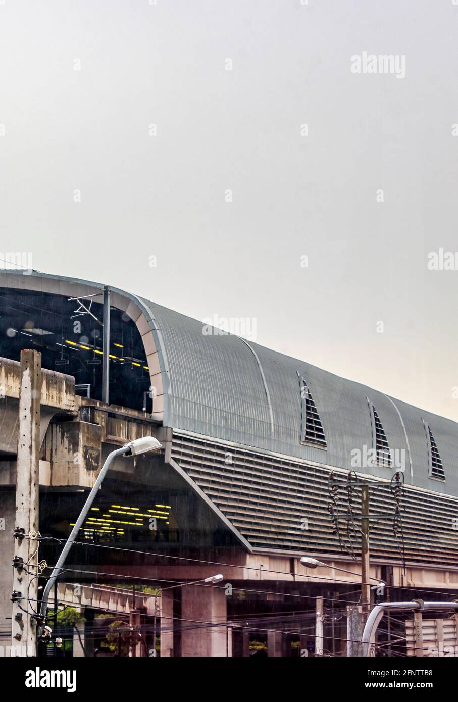 Cityscape and architecture at the Makkasan station Airport rail link ...