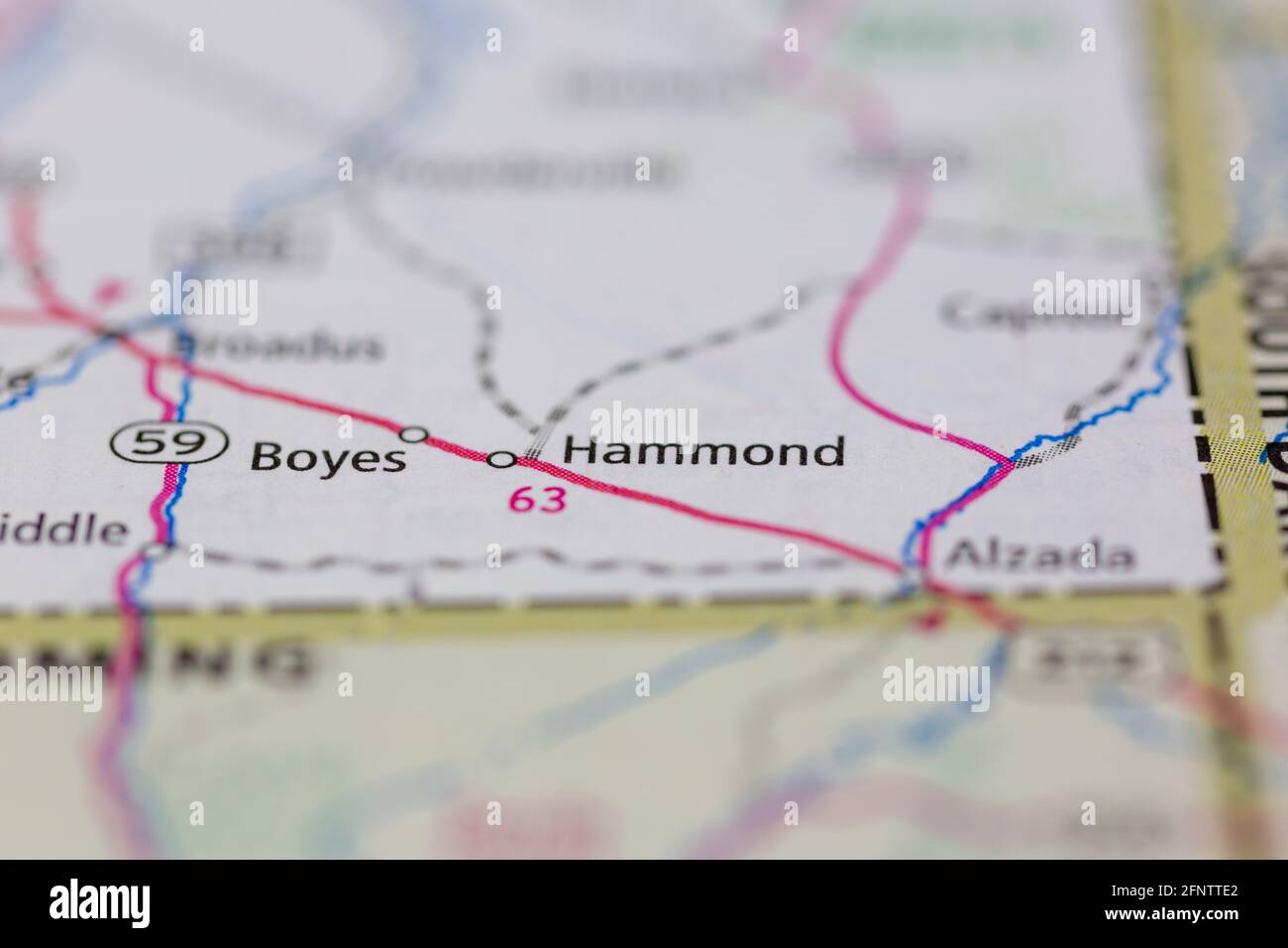 Map of hammond montana hi-res stock photography and images - Alamy