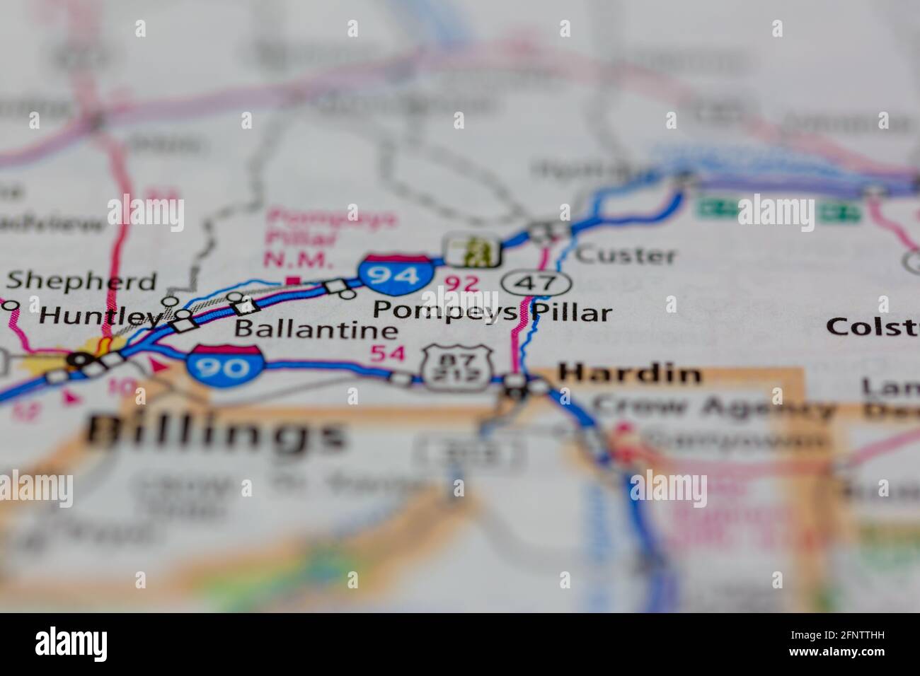 Pompeys pillar map hi-res stock photography and images - Alamy