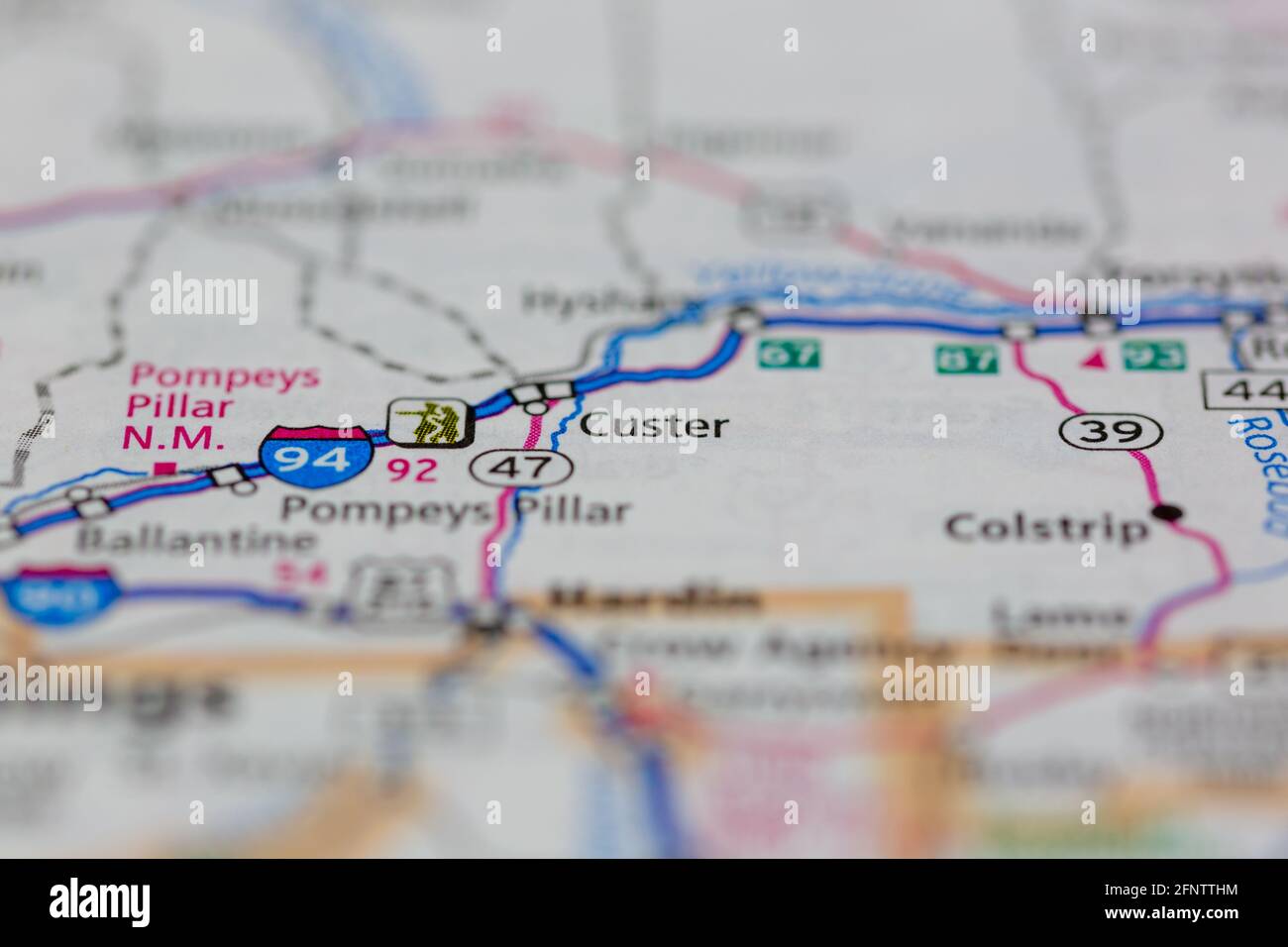 Map of custer montana hi-res stock photography and images - Alamy
