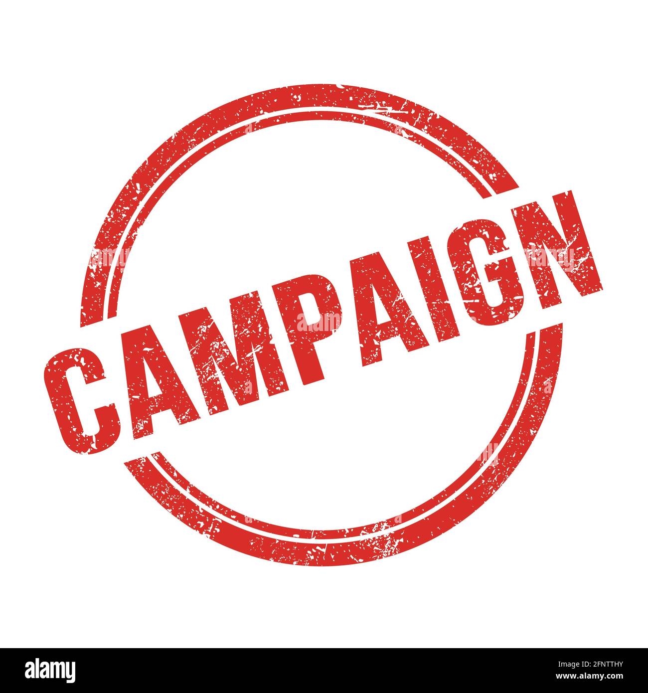 CAMPAIGN text written on red grungy vintage round stamp Stock Photo - Alamy
