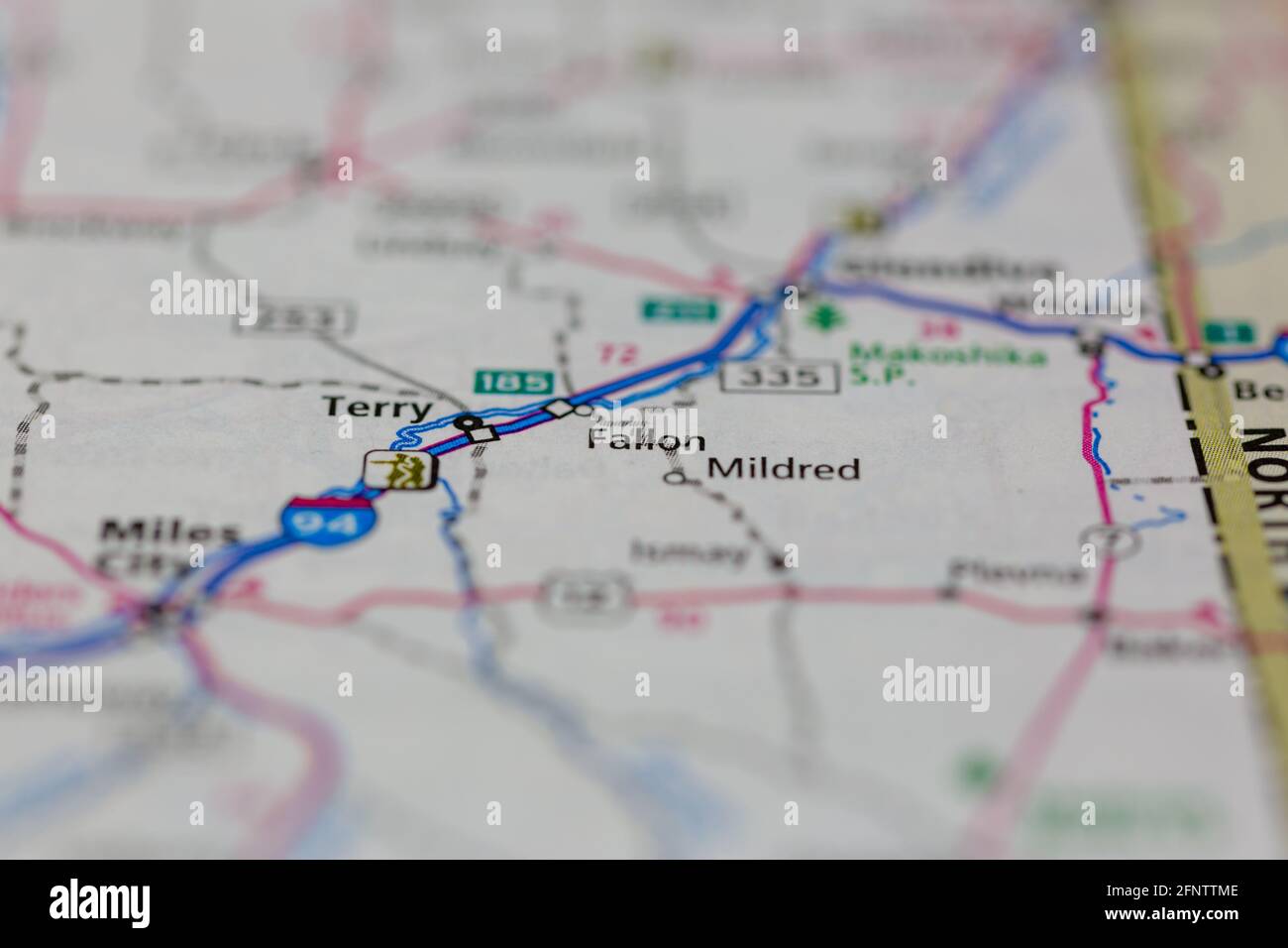 Fallon montana map hi-res stock photography and images - Alamy