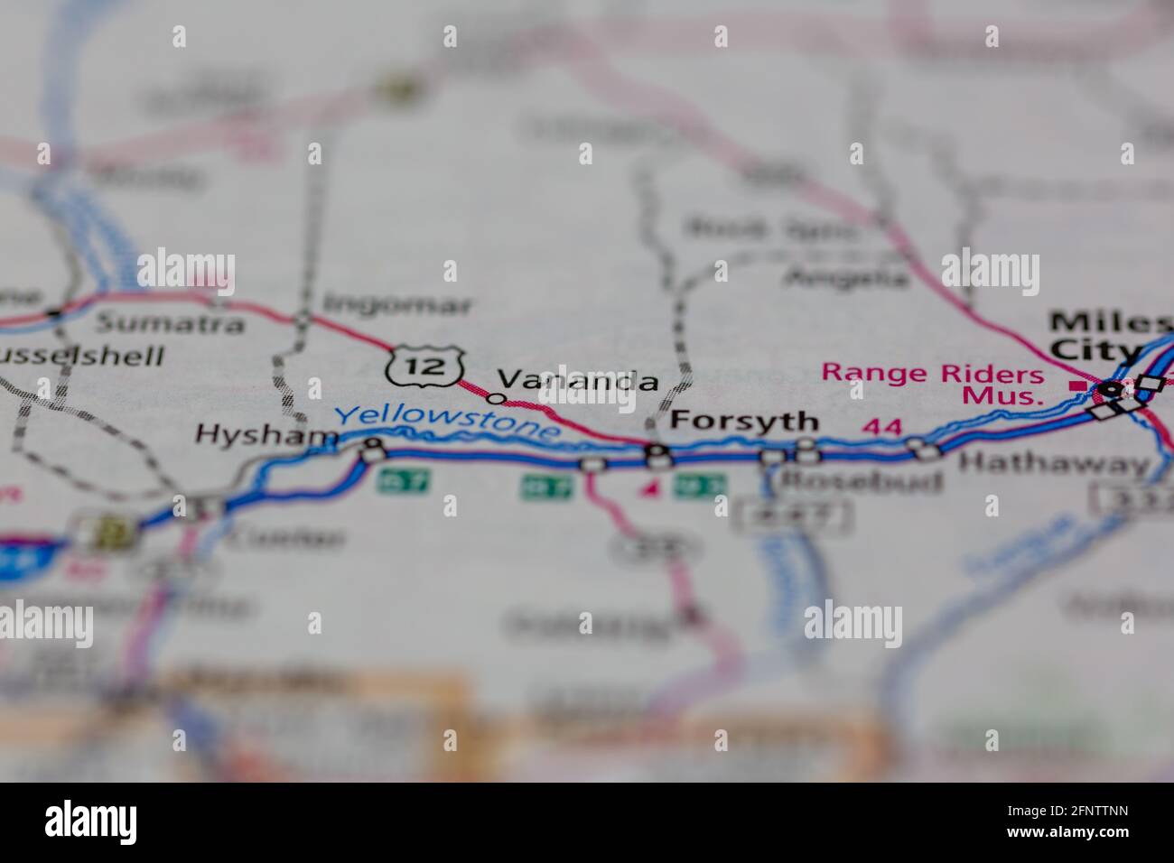 Map of vananda montana hi-res stock photography and images - Alamy