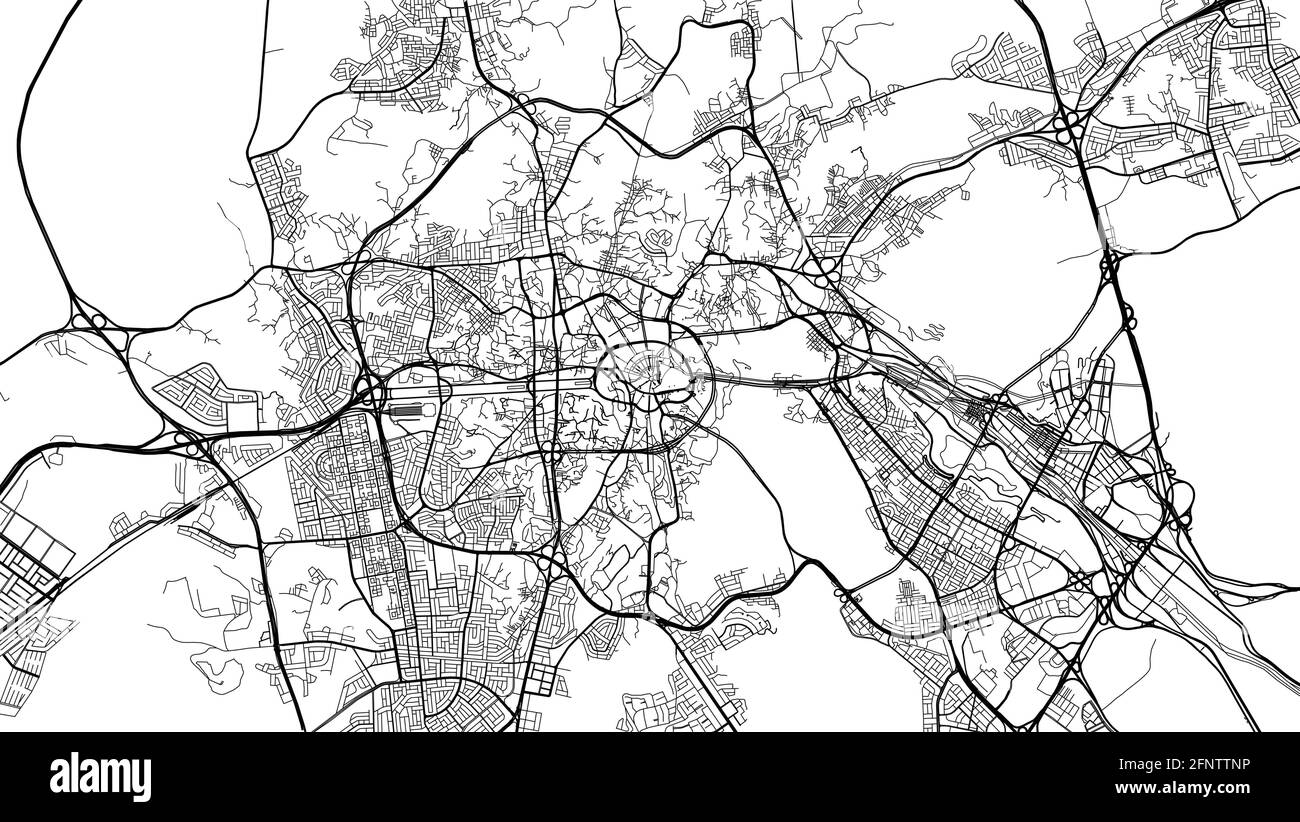 Urban vector city map of Mecca, Saudi Arabia, Middle East Stock Vector ...