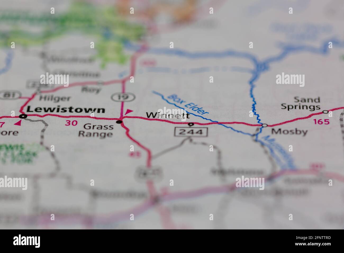 Map of winnett montana hi-res stock photography and images - Alamy
