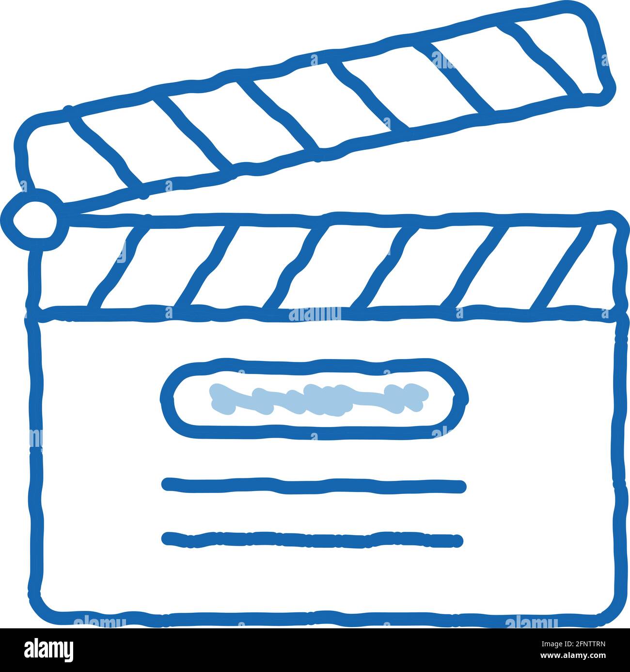 clapper board numbering doodle icon hand drawn illustration Stock ...