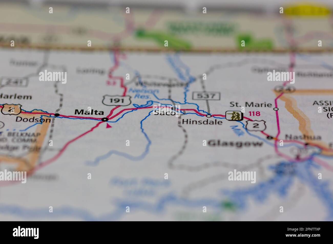 Saco montana on a map hi-res stock photography and images - Alamy