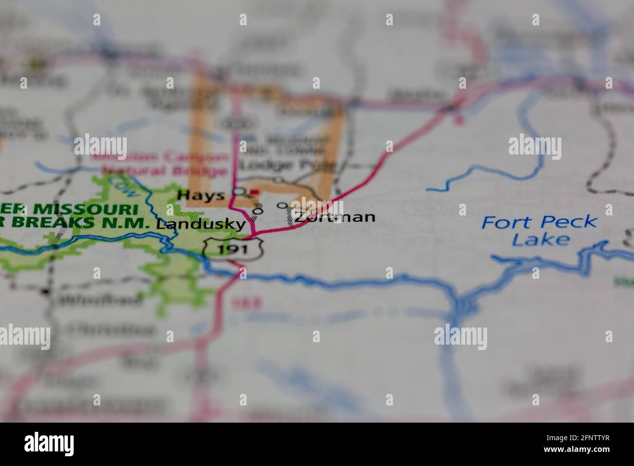 Map of zortman montana hi-res stock photography and images - Alamy