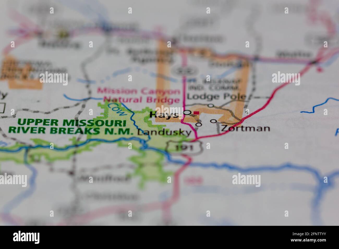 Hays montana map hi-res stock photography and images - Alamy