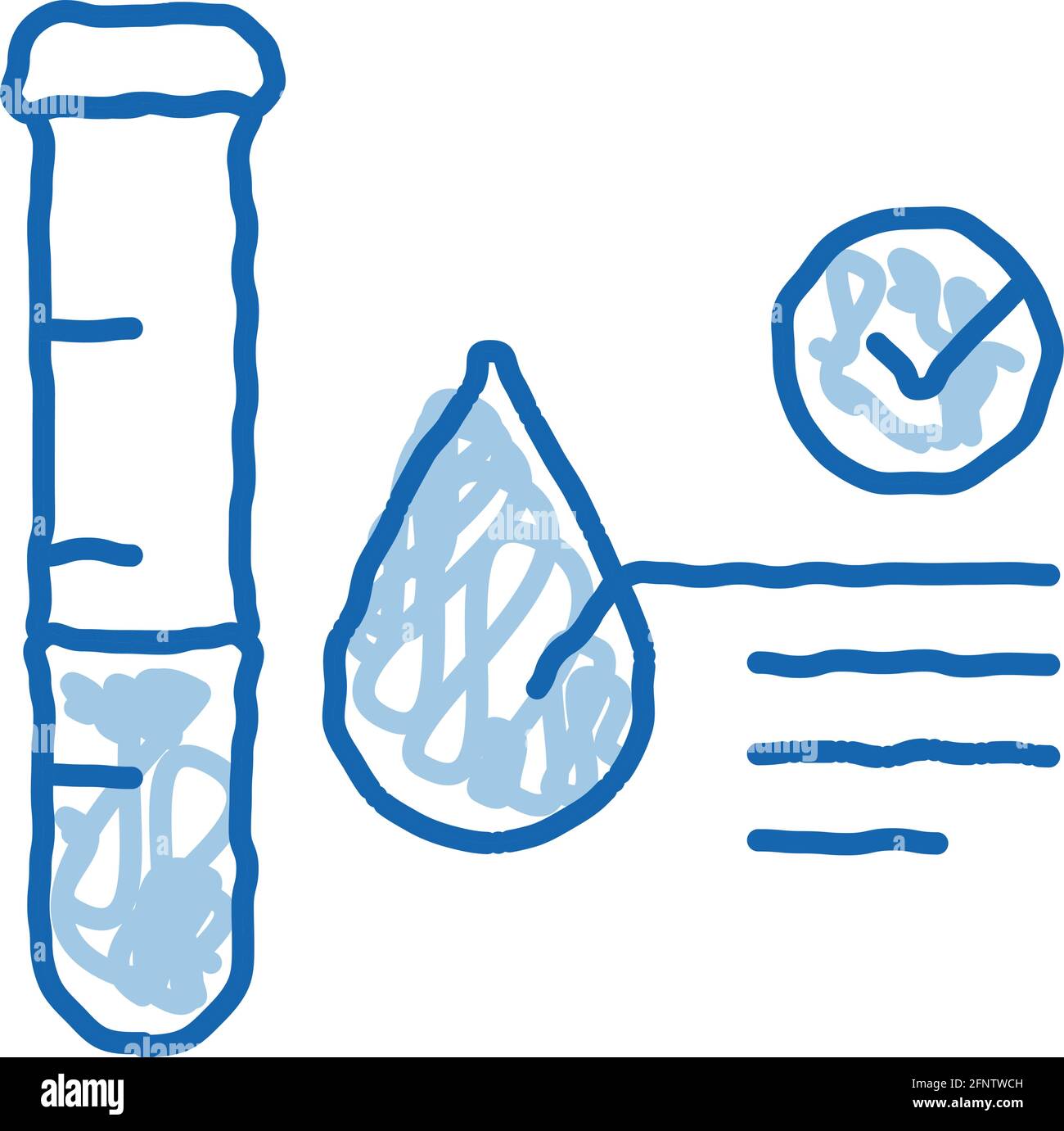 blood in vitro good results doodle icon hand drawn illustration Stock ...