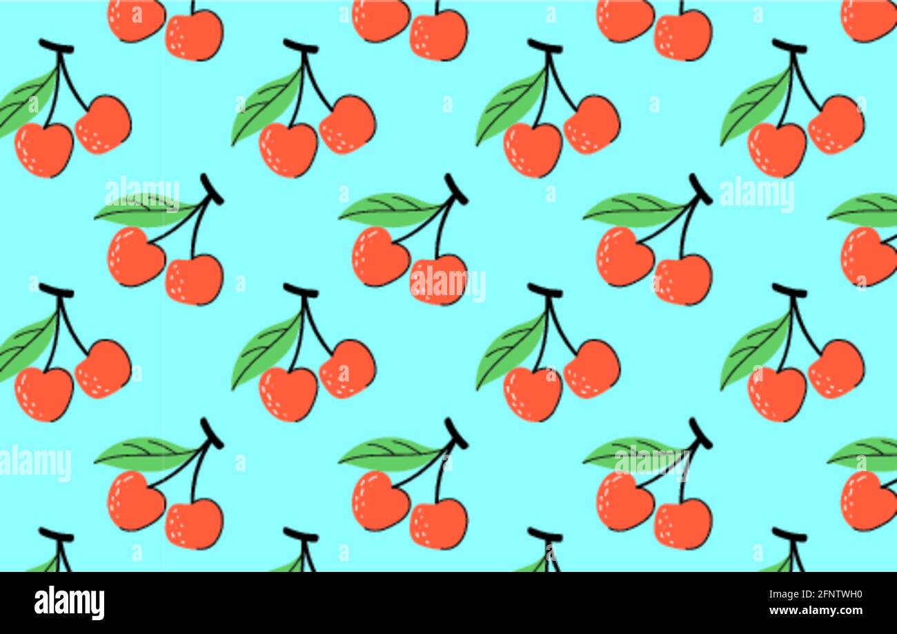 Juicy cherry pattern on hi-res stock photography and images - Alamy