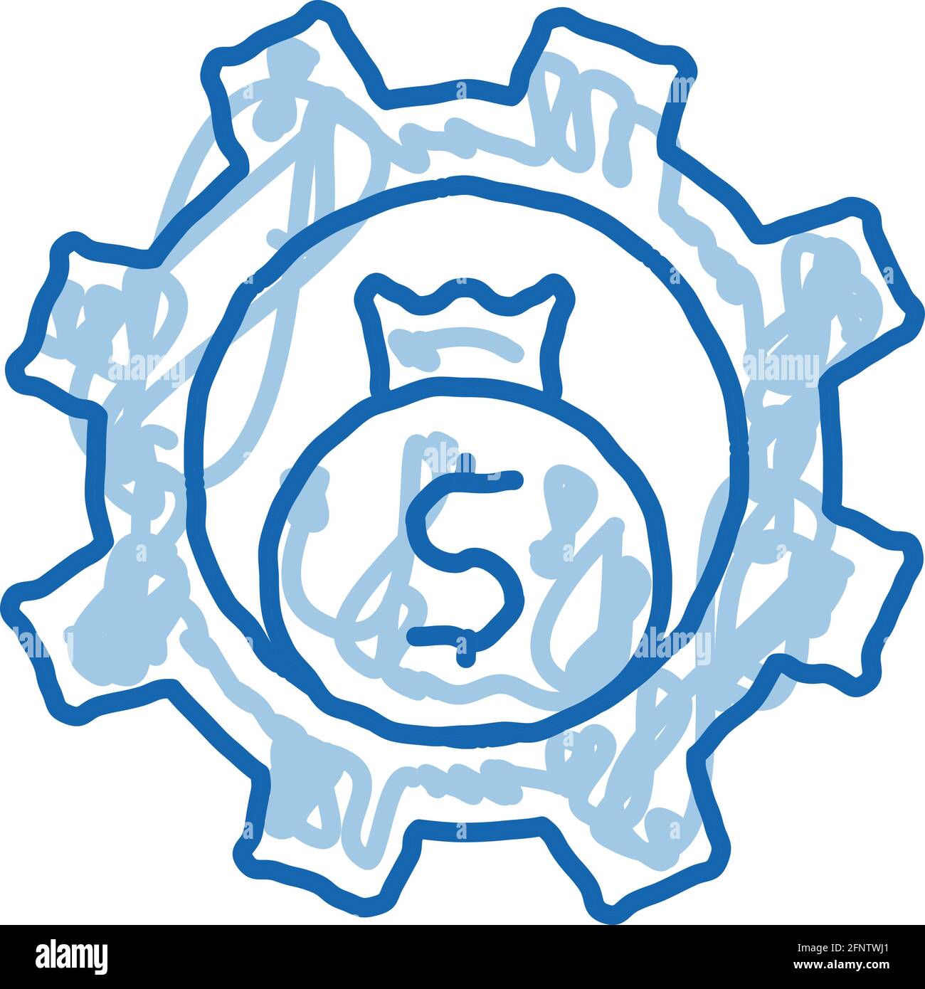 cash settings doodle icon hand drawn illustration Stock Vector Image ...