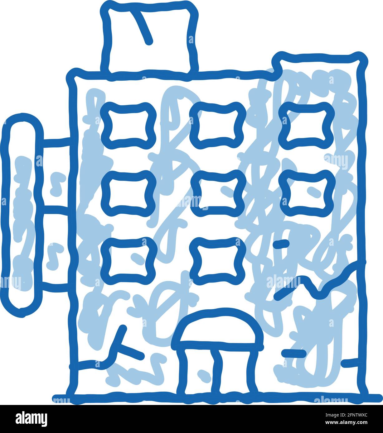 crack on residential building doodle icon hand drawn illustration Stock ...