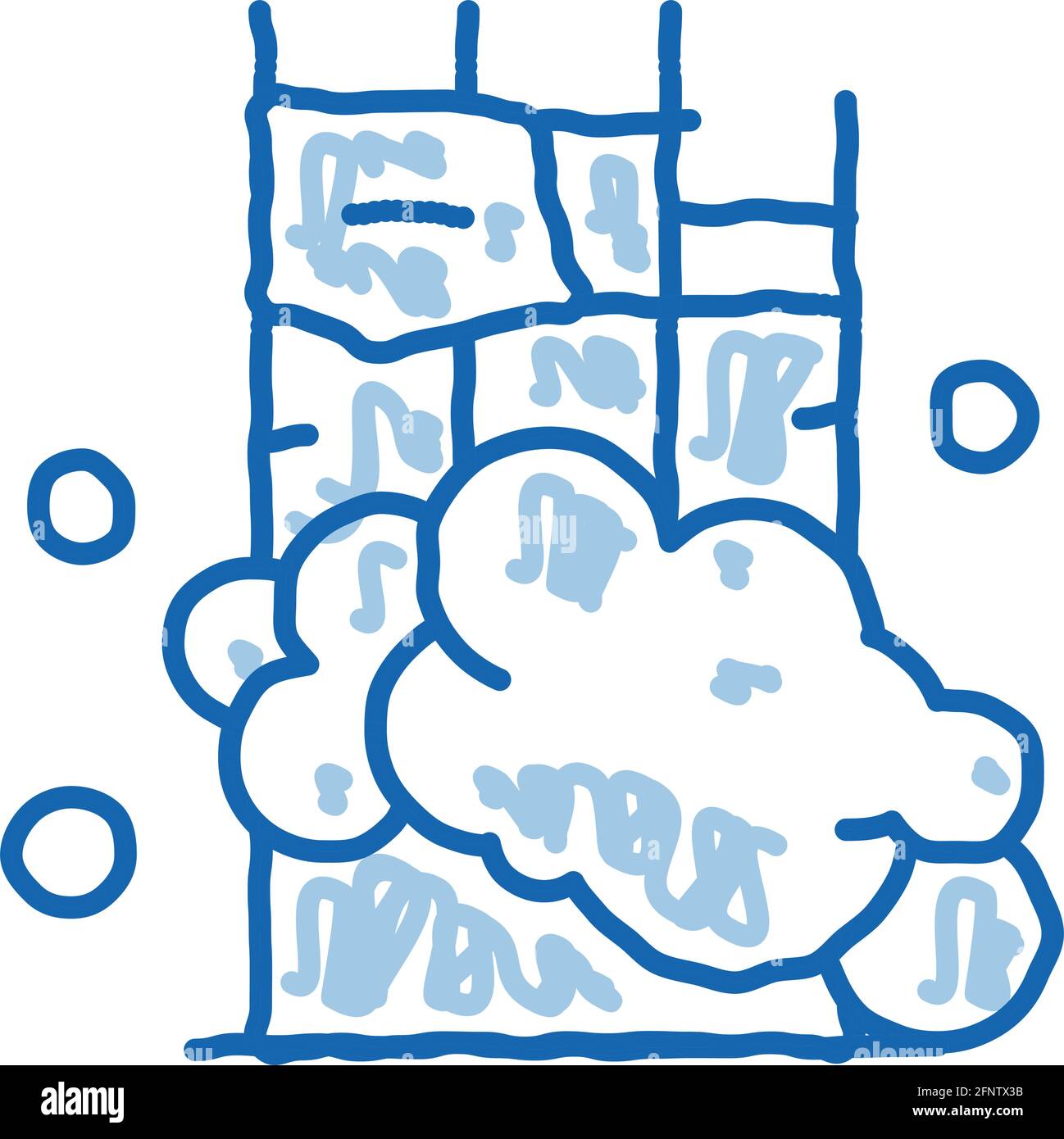 destruction of foundation doodle icon hand drawn illustration Stock ...