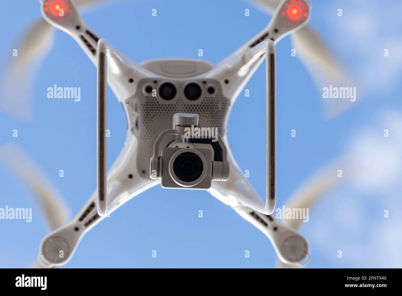 Unmanned modern drone, wide application of drones.-Recording of hard-to ...