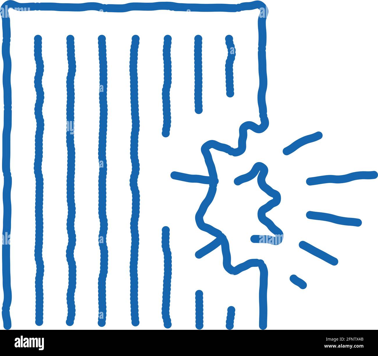 blow house collapse doodle icon hand drawn illustration Stock Vector ...