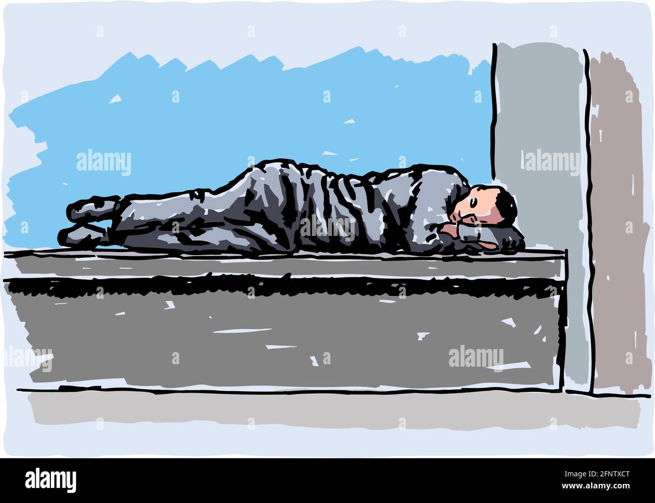 Homeless Person Drawing