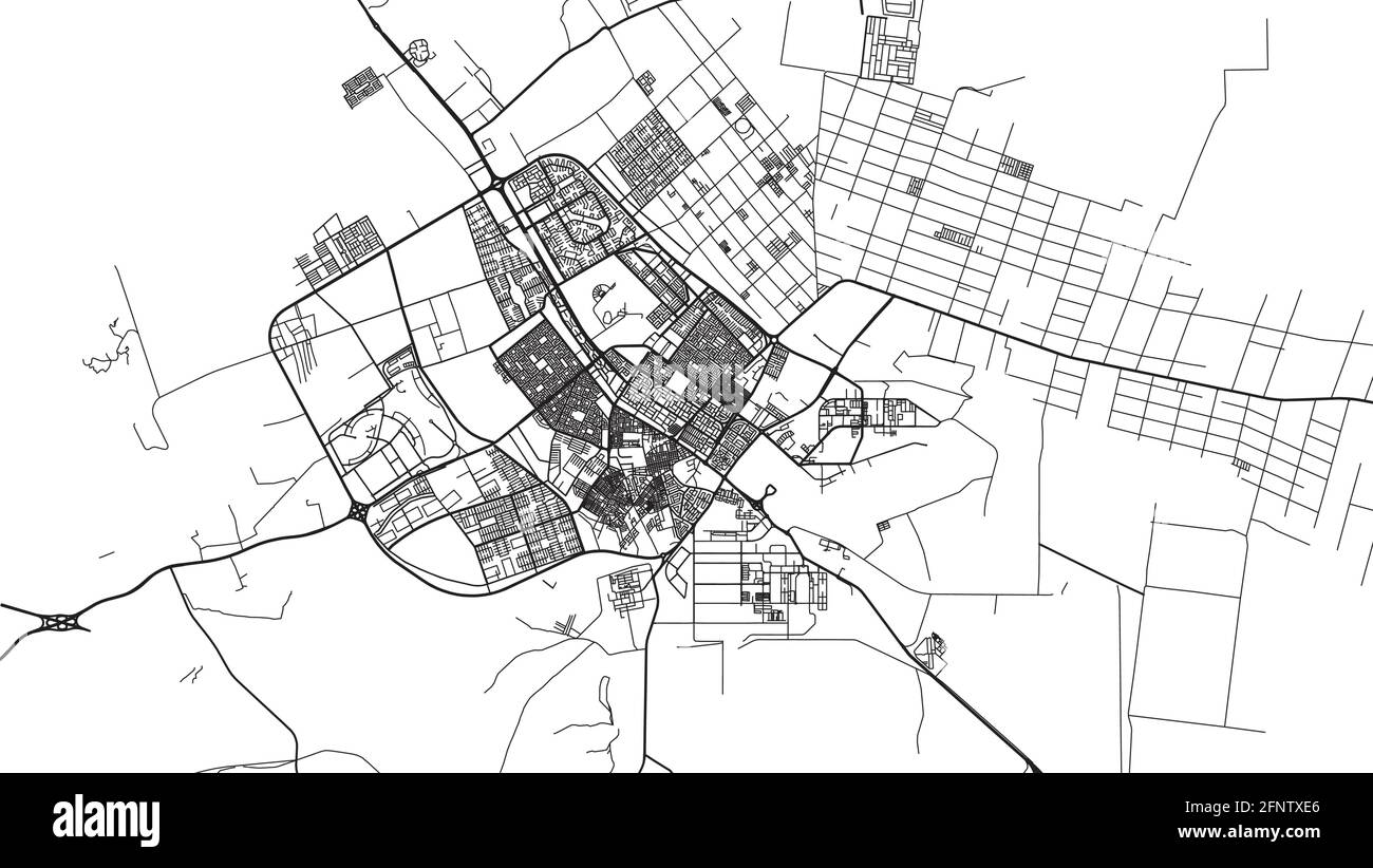 Urban vector city map of Tabuk, Saudi Arabia, Middle East Stock Vector ...