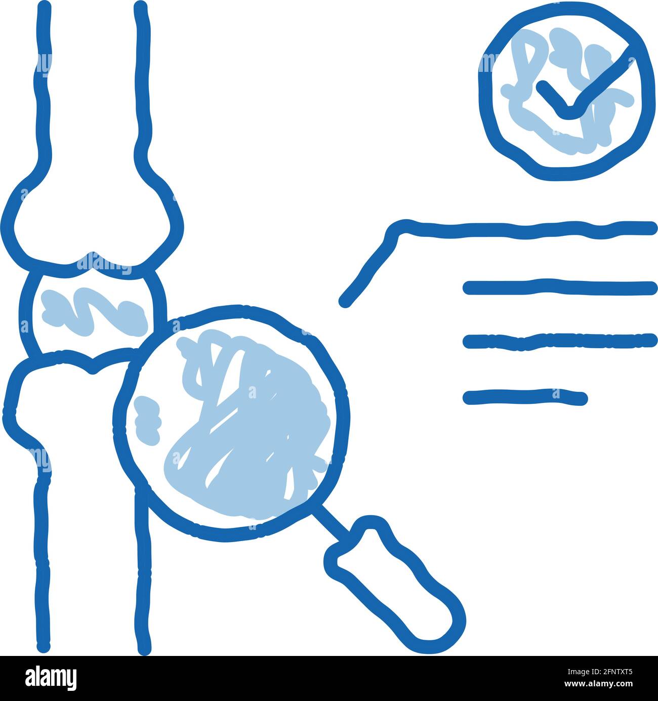 bone joint test doodle icon hand drawn illustration Stock Vector Image ...