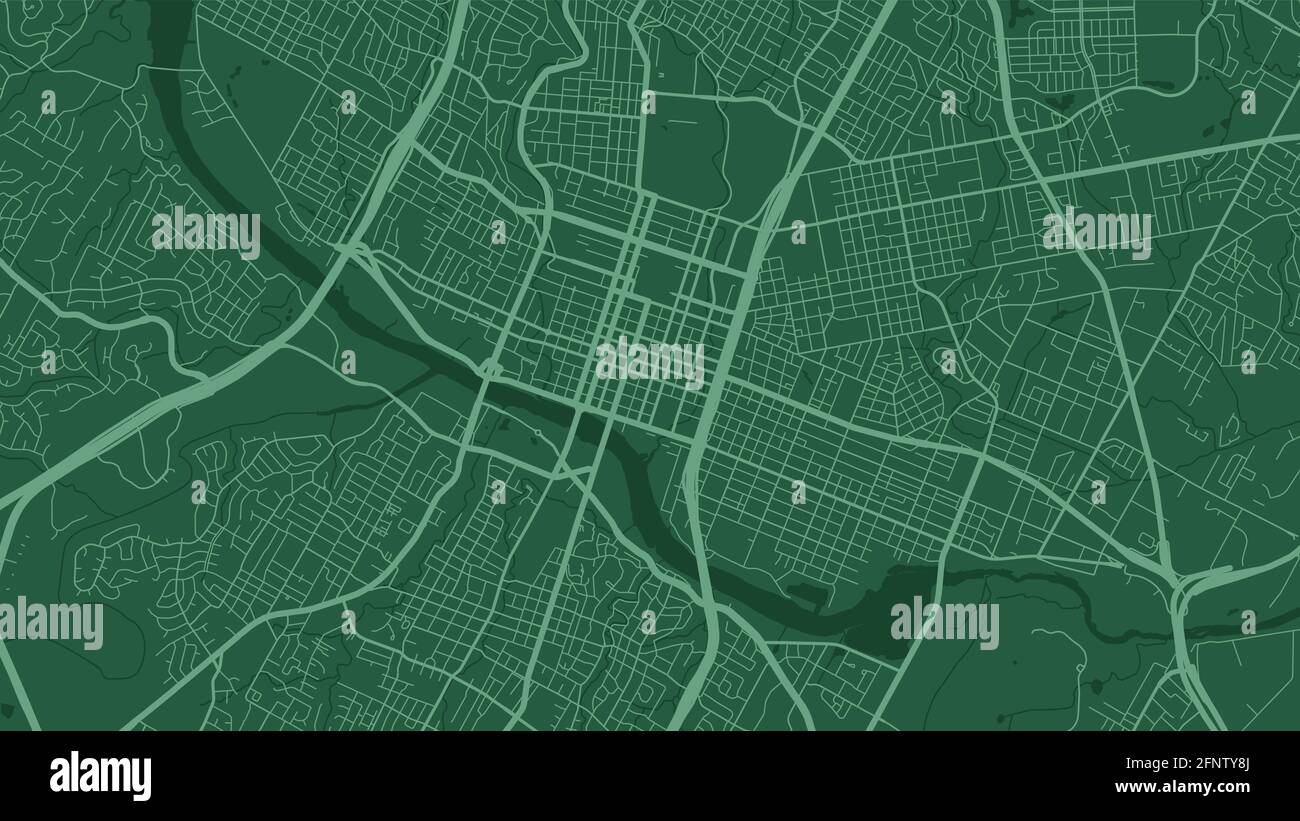 Green Austin city area vector background map, streets and water ...