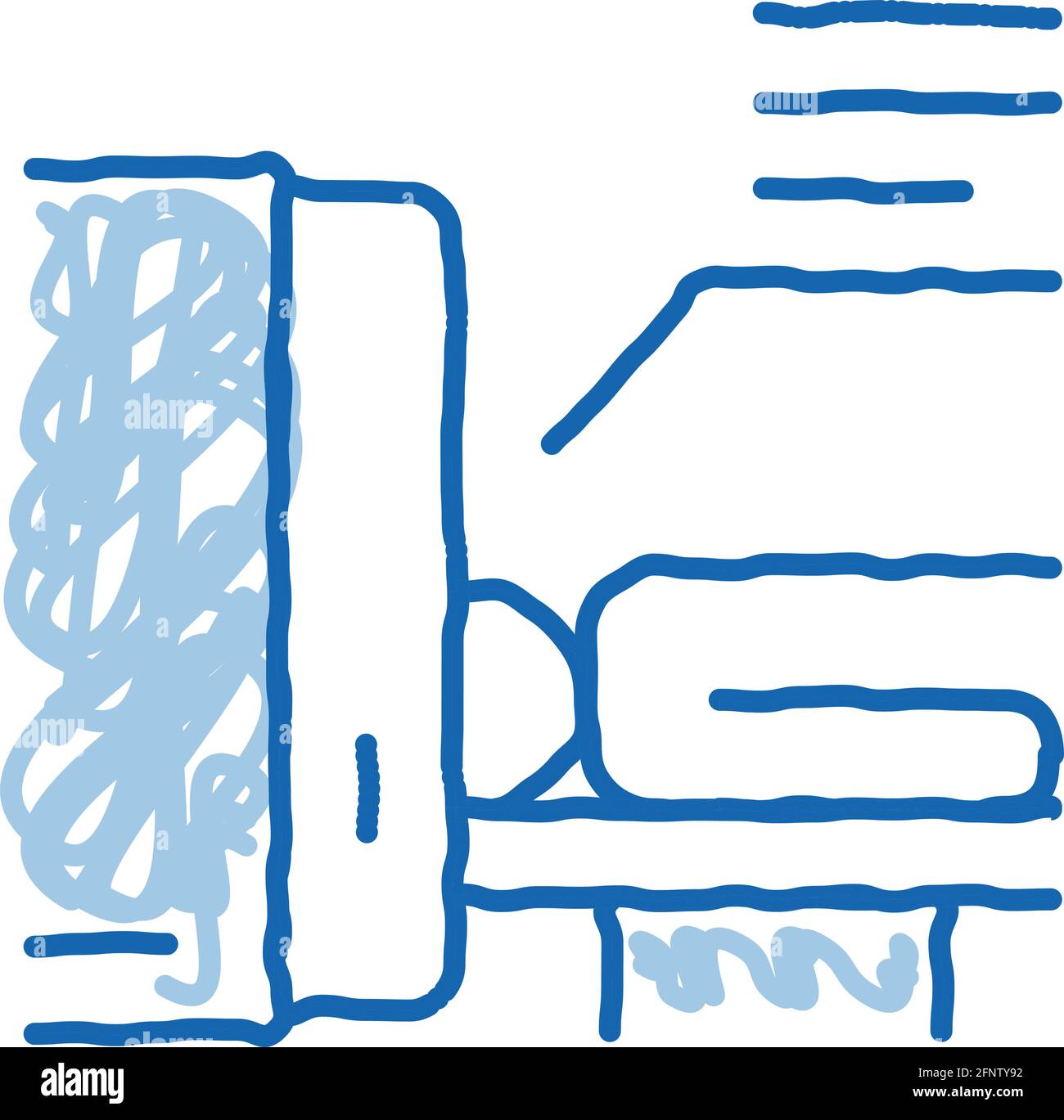 human body scan x-ray doodle icon hand drawn illustration Stock Vector ...