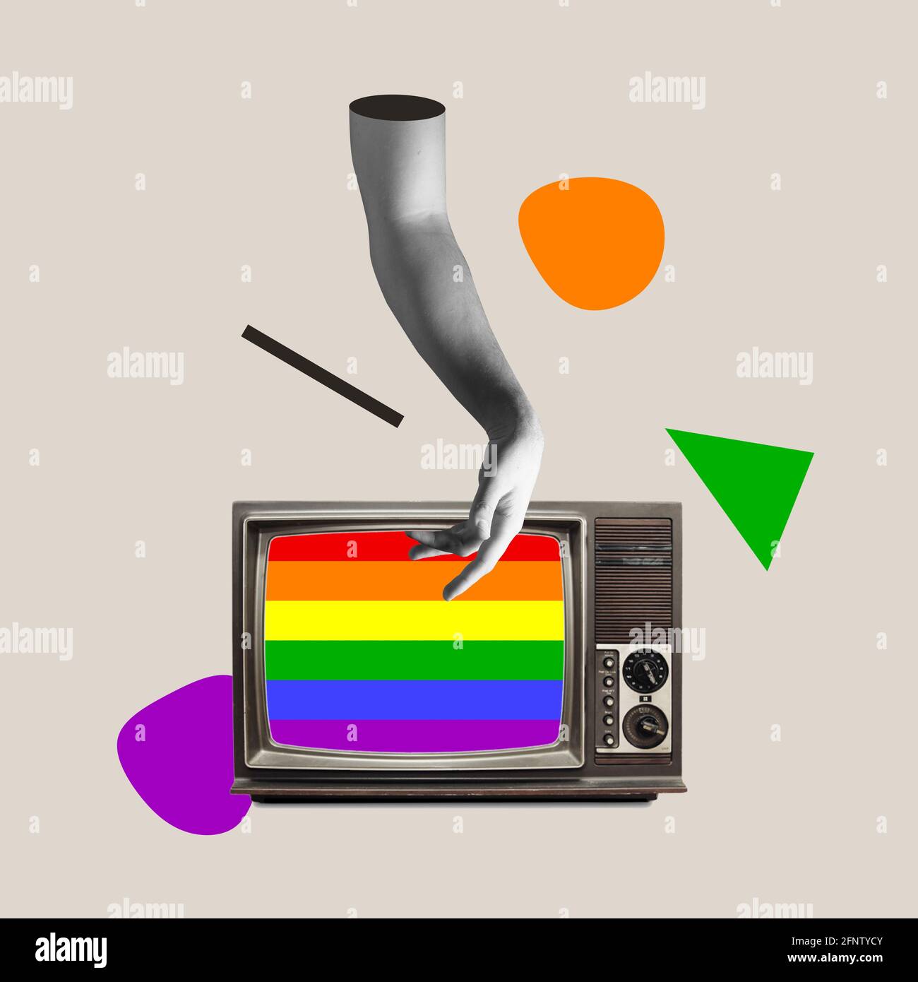 Female hand aesthetic on light background. Concept of human relation ...