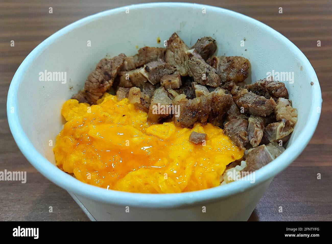 Wagyu Don, Beef Traditional Food with Egg, Jakarta, Indonesia Stock ...