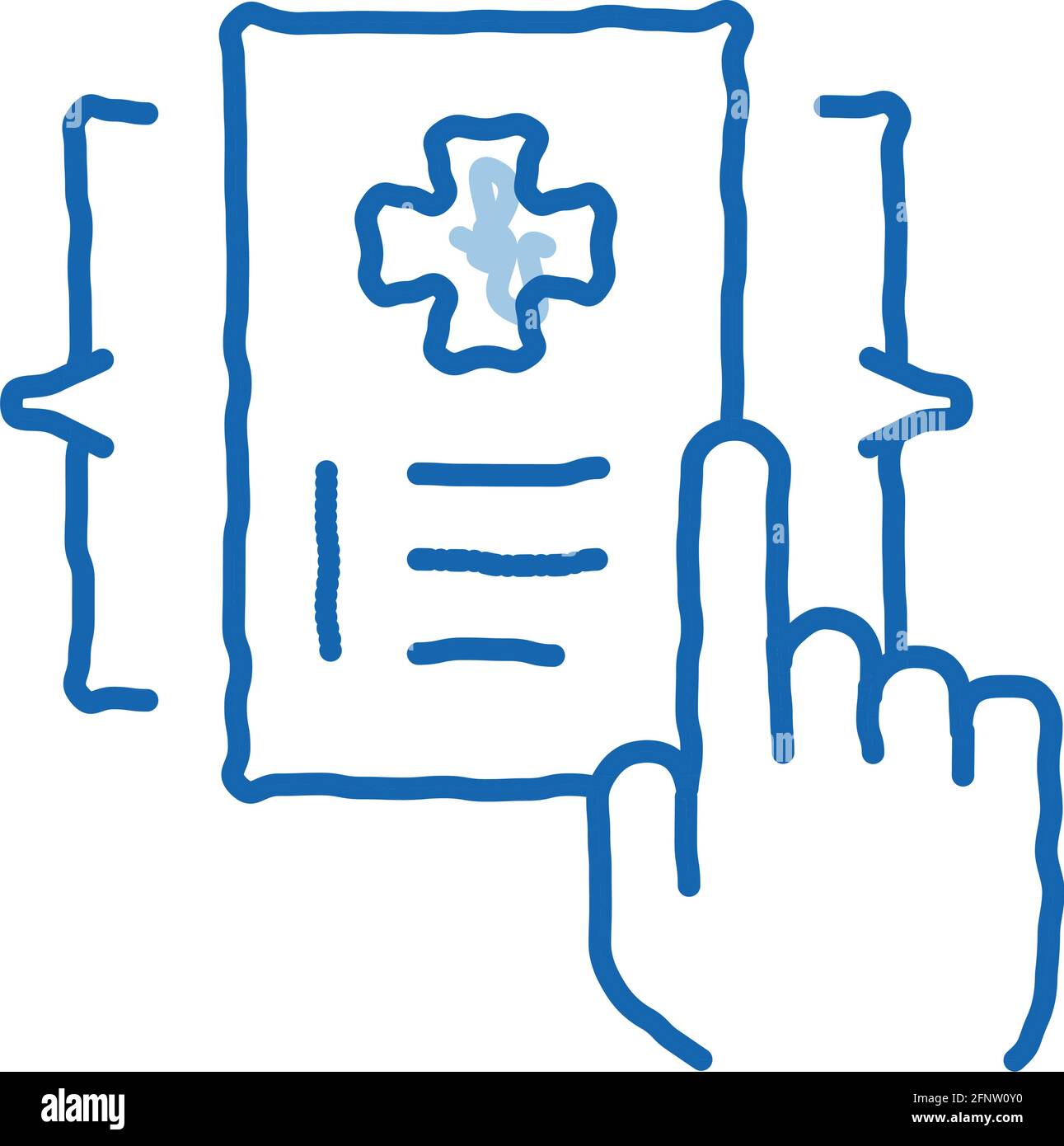 medical document selection doodle icon hand drawn illustration Stock ...