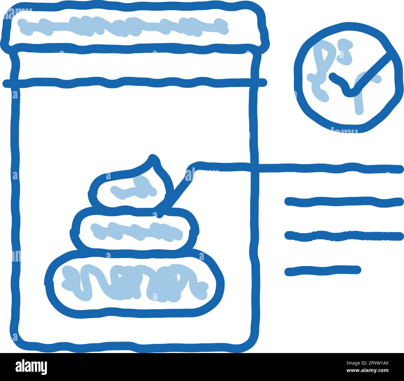 feces in vitro test doodle icon hand drawn illustration Stock Vector ...