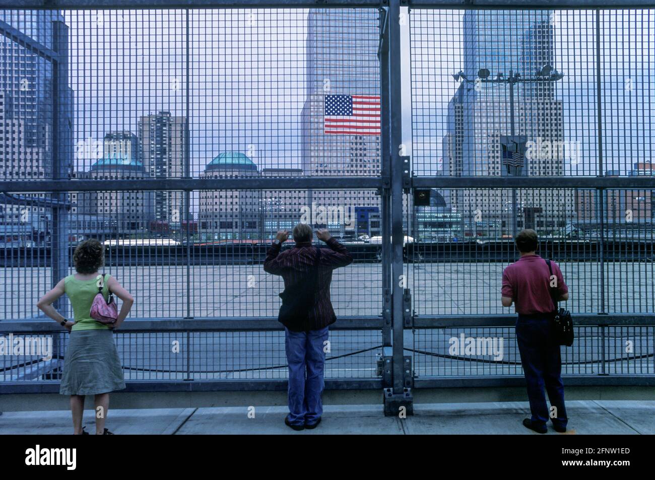 HISTORICAL 2005 TOURISTS AT GROUND ZERO WORLD TRADE CENTER AREA ...