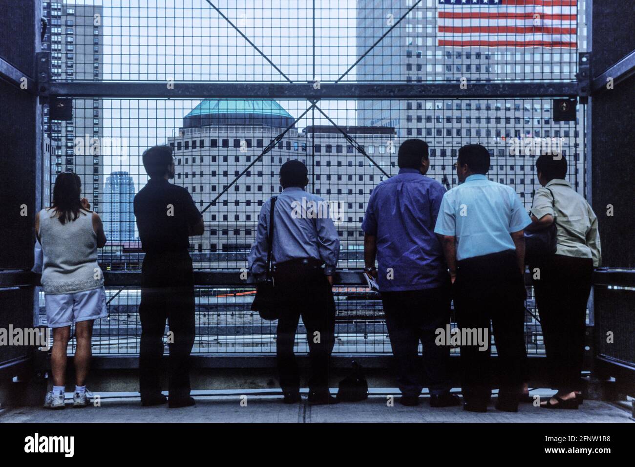 HISTORICAL 2005 TOURISTS AT GROUND ZERO WORLD TRADE CENTER AREA ...