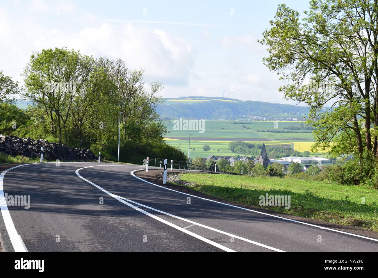new road between Thür an Mendig in the Eifel Stock Photo - Alamy