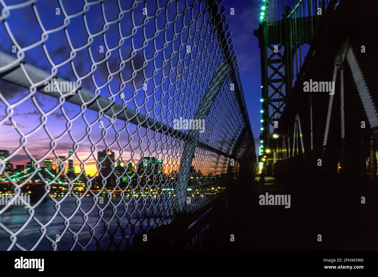 2005 HISTORICAL CHAIN LINK SECURITY FENCE MANHATTAN BRIDGE MANHATTAN ...