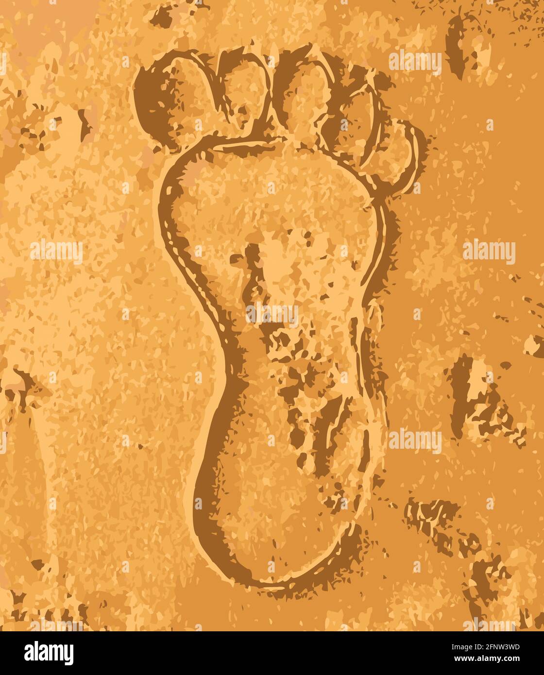 foot print vector Stock Vector Image & Art - Alamy