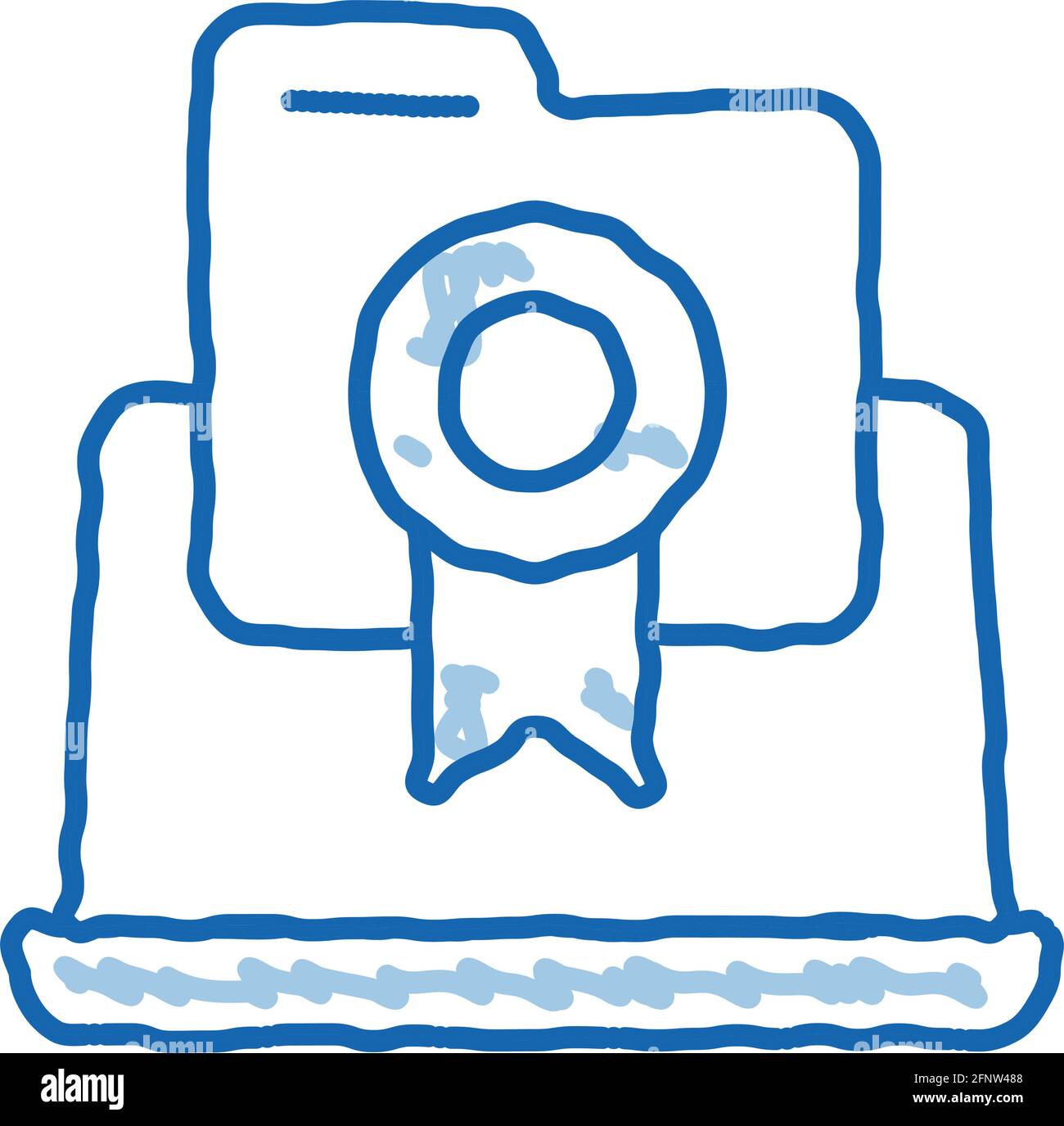 laptop screen screenshot doodle icon hand drawn illustration Stock ...