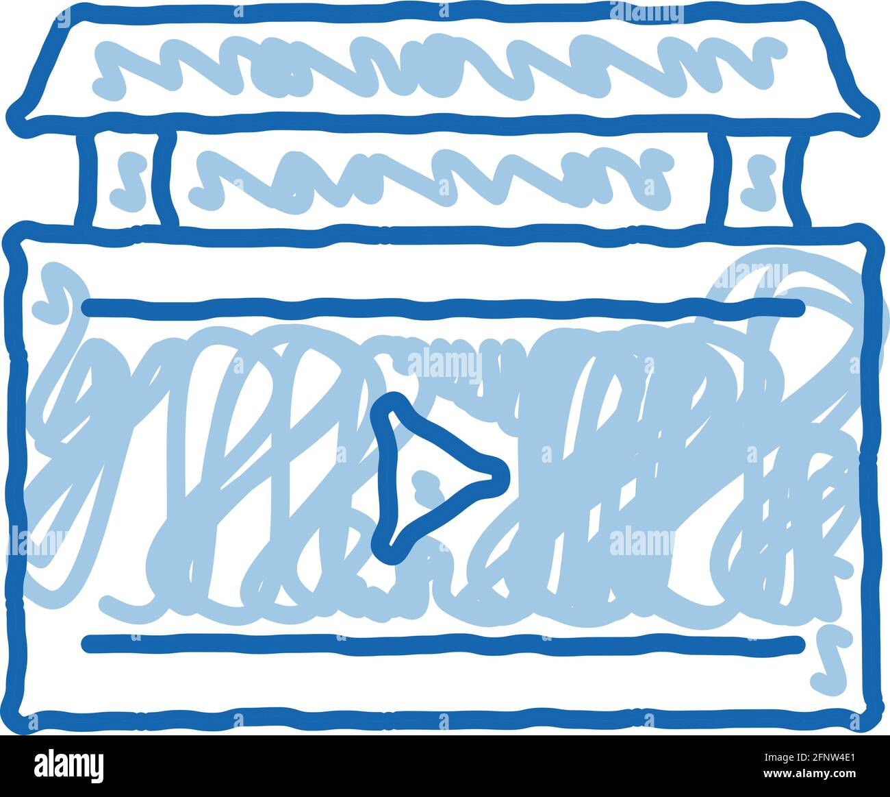 video advertisement doodle icon hand drawn illustration Stock Vector ...