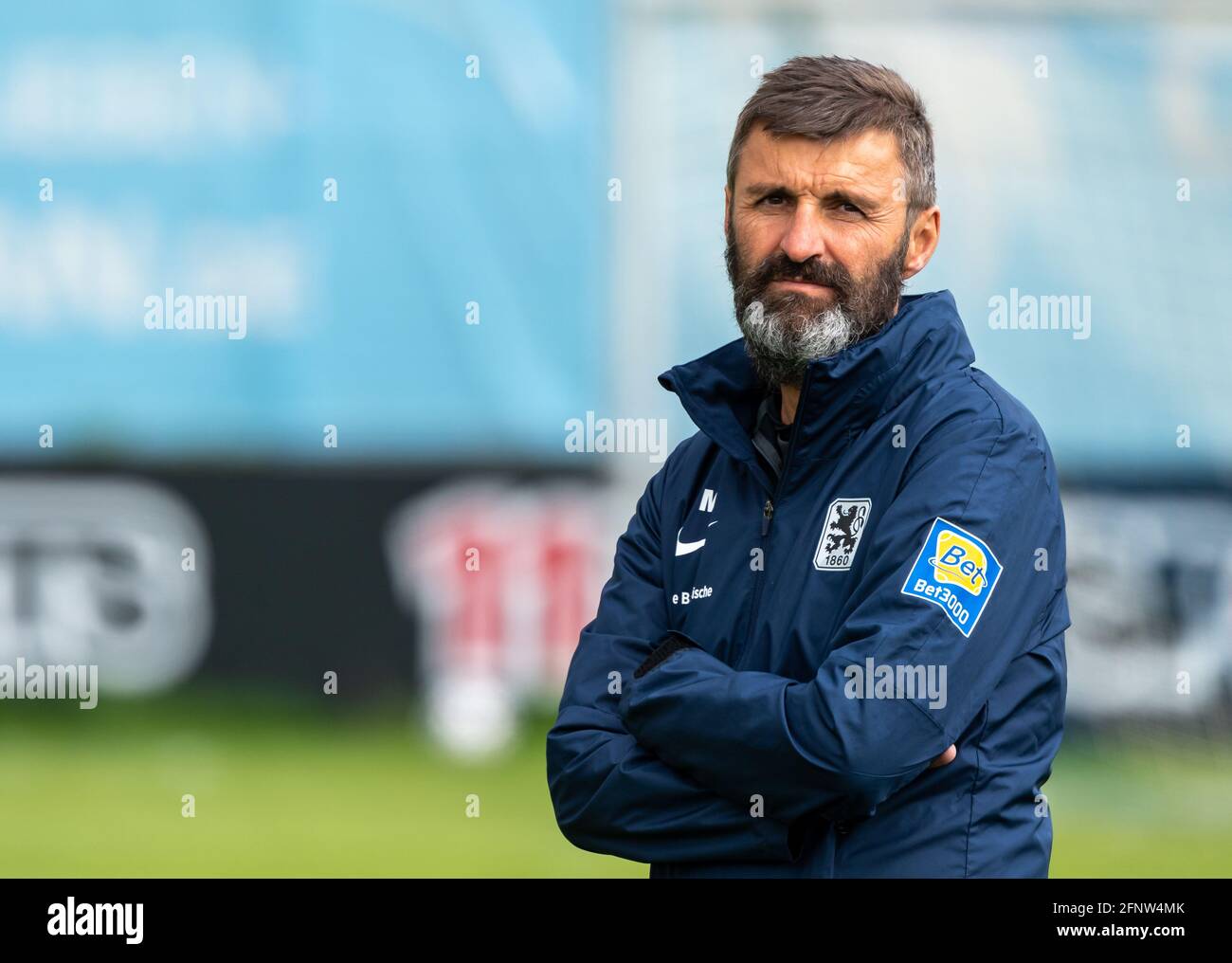 Munich, Germany. 19th May, 2021. Head coach Michael Köllner takes part ...