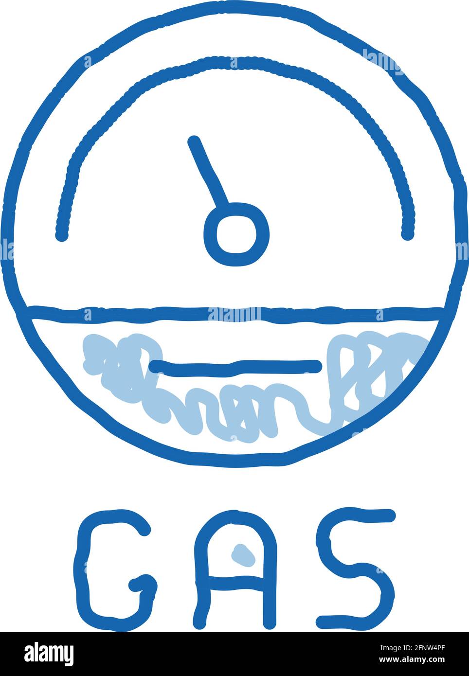 engine gas indicator doodle icon hand drawn illustration Stock Vector ...