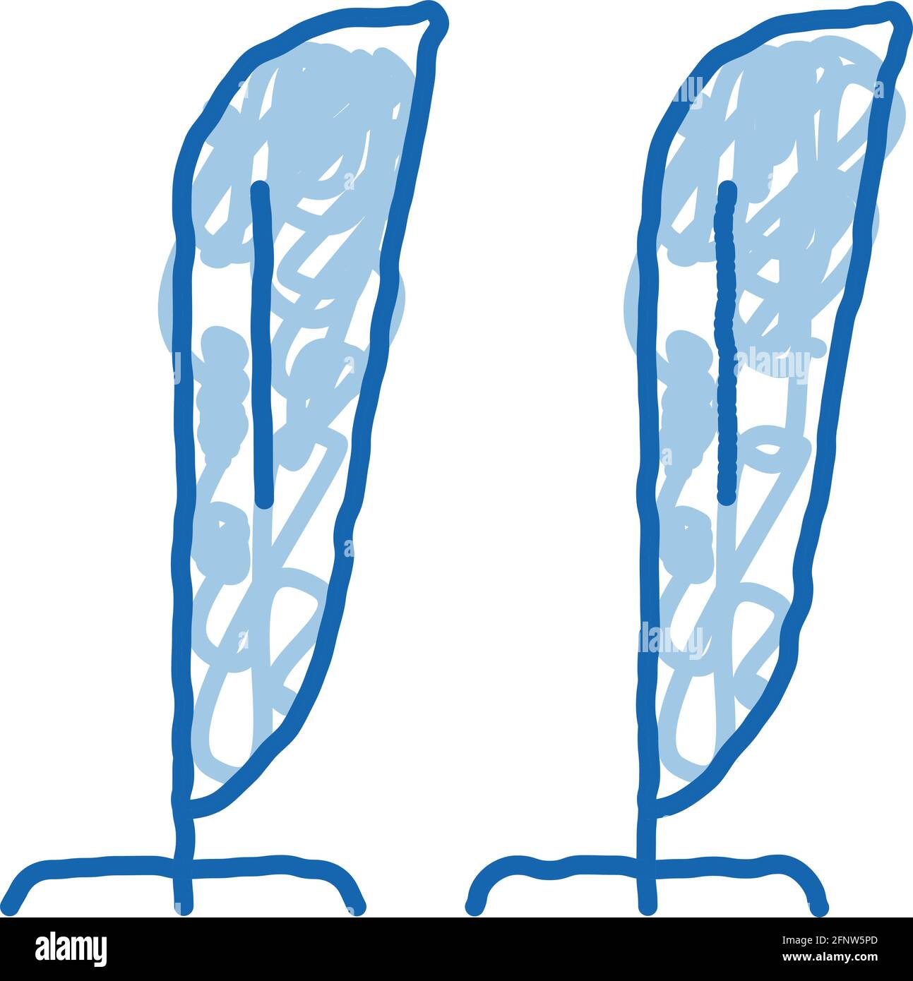 advertising flags doodle icon hand drawn illustration Stock Vector ...