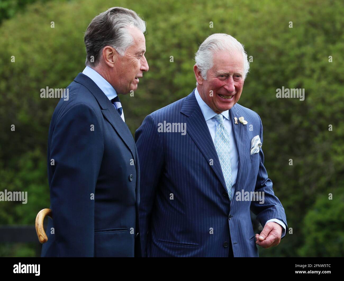 The Prince of Wales with Lord Caledon (left) as he arrives for his ...