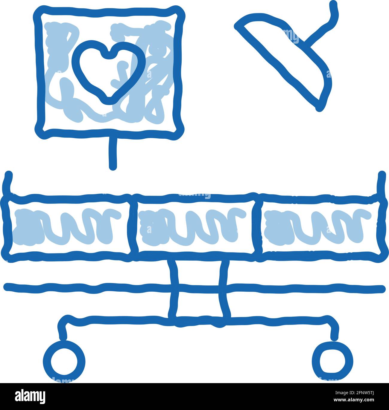 surgeon medical table doodle icon hand drawn illustration Stock Vector ...