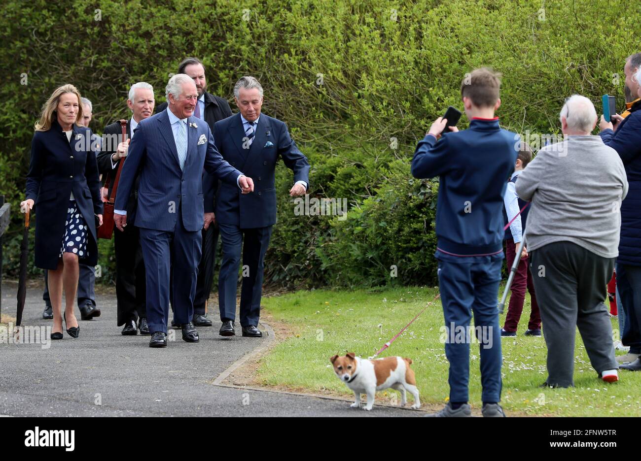 The Prince of Wales with Lord Caledon (right) and Lady Caledon as he ...