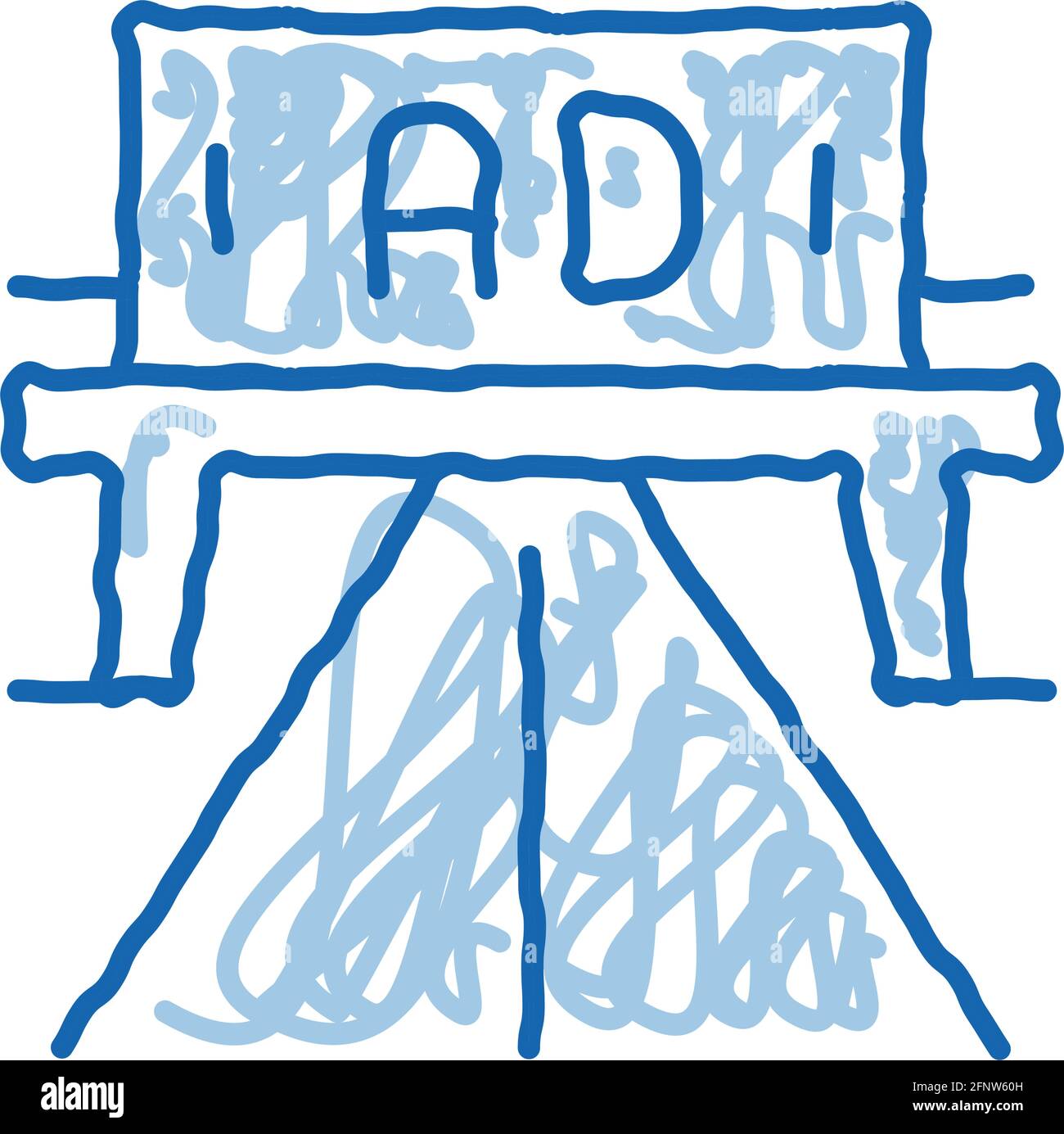 road sign ads doodle icon hand drawn illustration Stock Vector Image ...