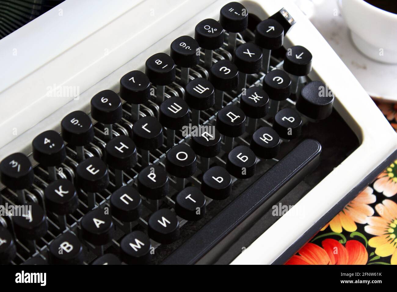 Old typewriter. Typewriter close up Stock Photo - Alamy
