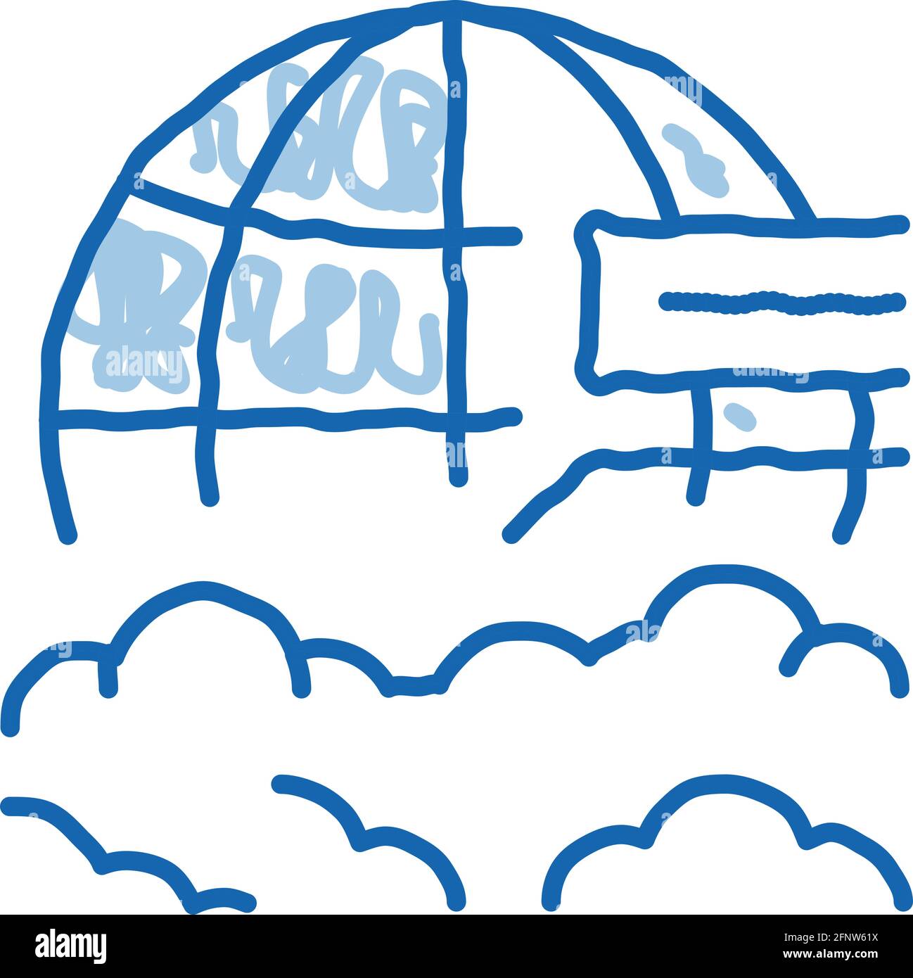 cloud science doodle icon hand drawn illustration Stock Vector Image ...