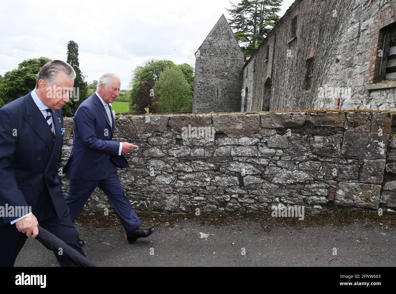 The Prince of Wales with Lord Caledon (left) during his visit to ...