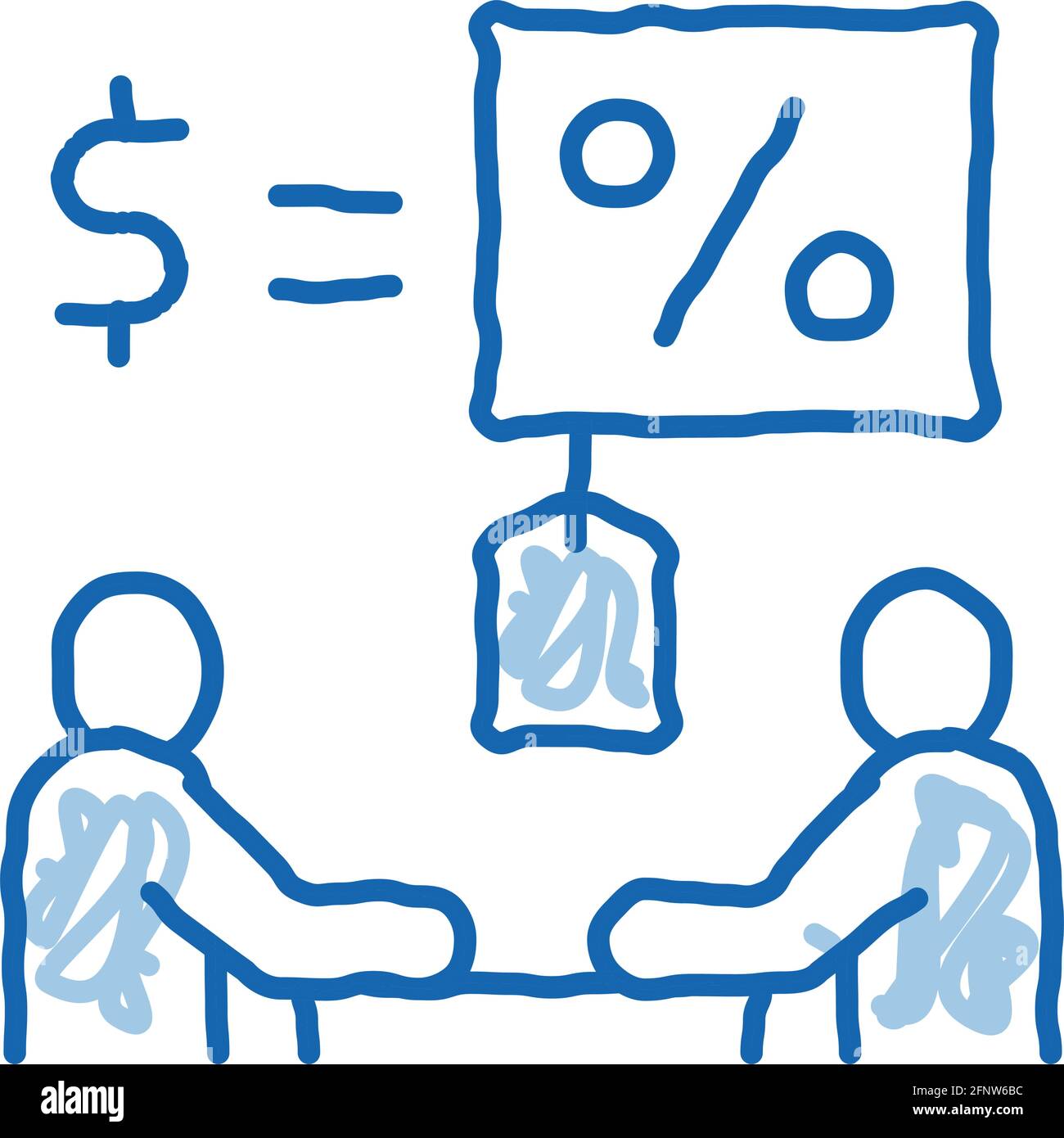 negotiation table interest and money icon vector illustration Stock ...