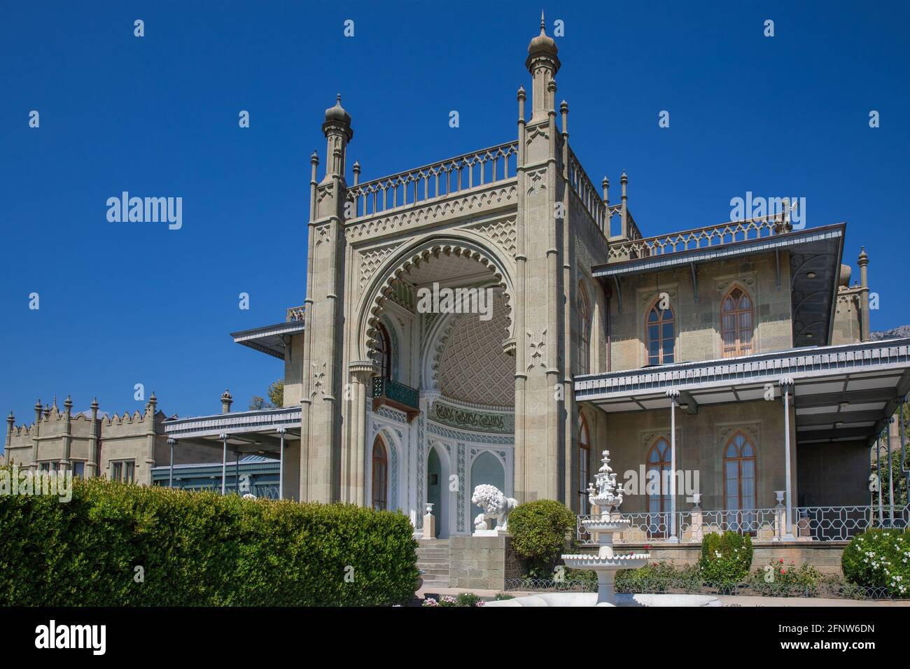 Vorontsovskiy palace, Alupka, Crimea, Russia Stock Photo - Alamy